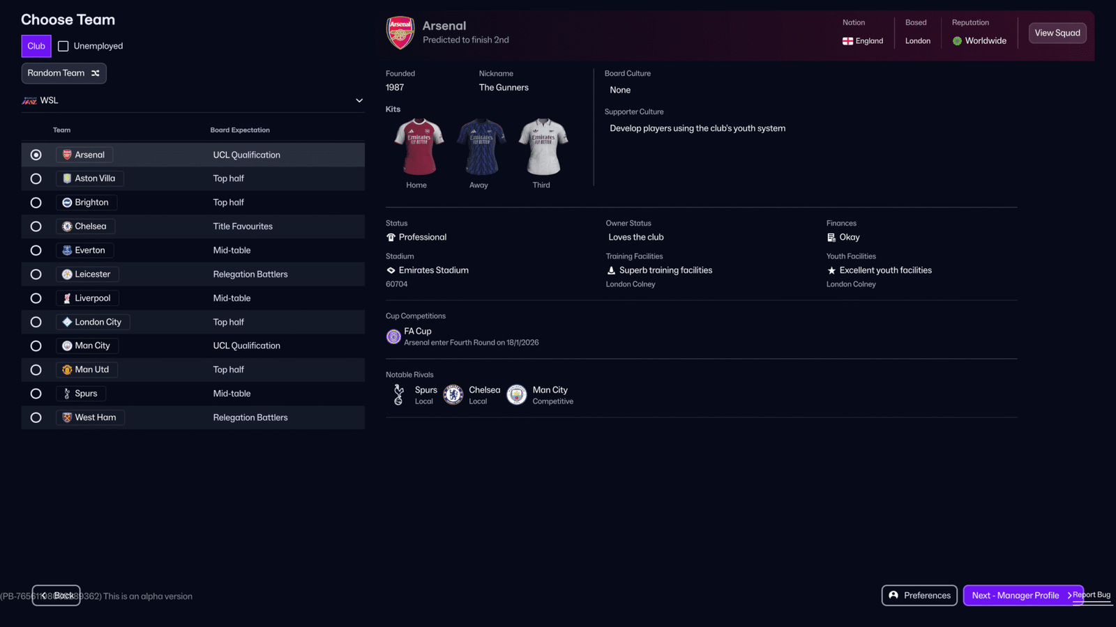 FM26 Women’s Football - First Impressions of the WSL in Football Manager 26
